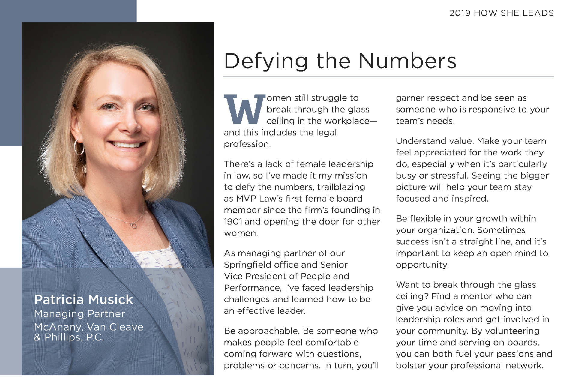 Patricia Musick is Defying the Numbers in Legal Industry - MVP Law