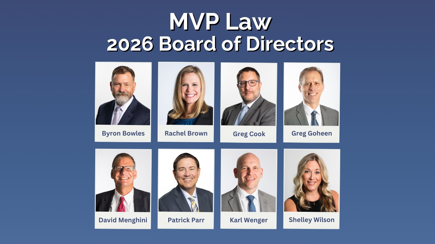 MVP Elects Karl Wenger to the Board of Directors - MVP Law